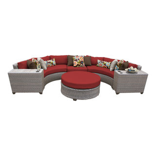 Florence 6 Piece Outdoor Wicker Patio Furniture Set 06c - Tropical ...