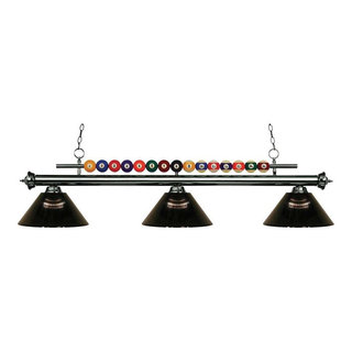 Z-Lite 170GM-ARS Three Light Billiard Light Shark Gun Metal ...