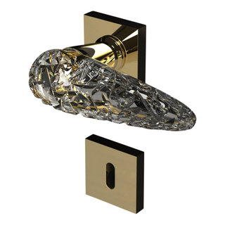 Lidia Designer Crystal Privacy Pin Door Handle - Contemporary - Door ...