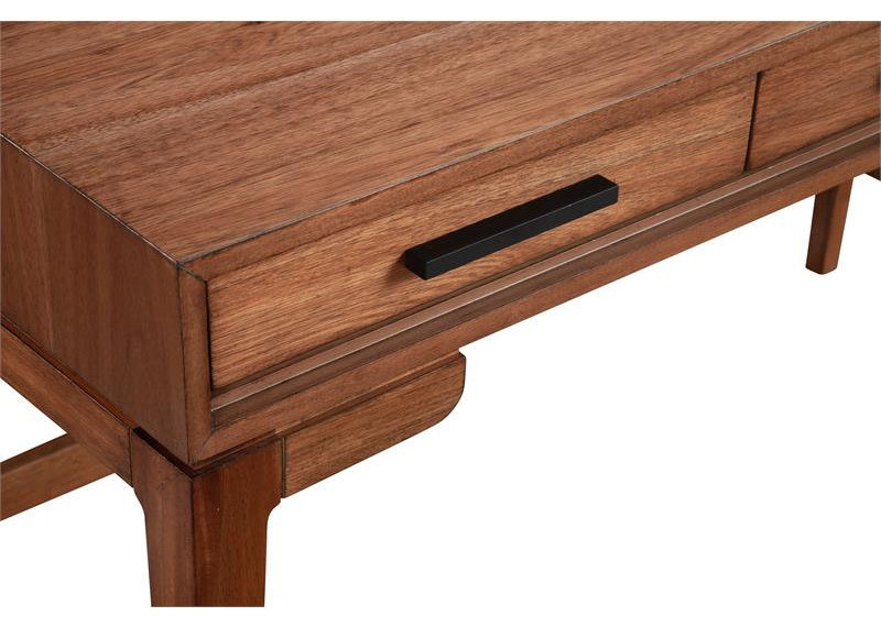 Origins by Alpine Nova Large Wood Desk in Honey Maple (Brown ...