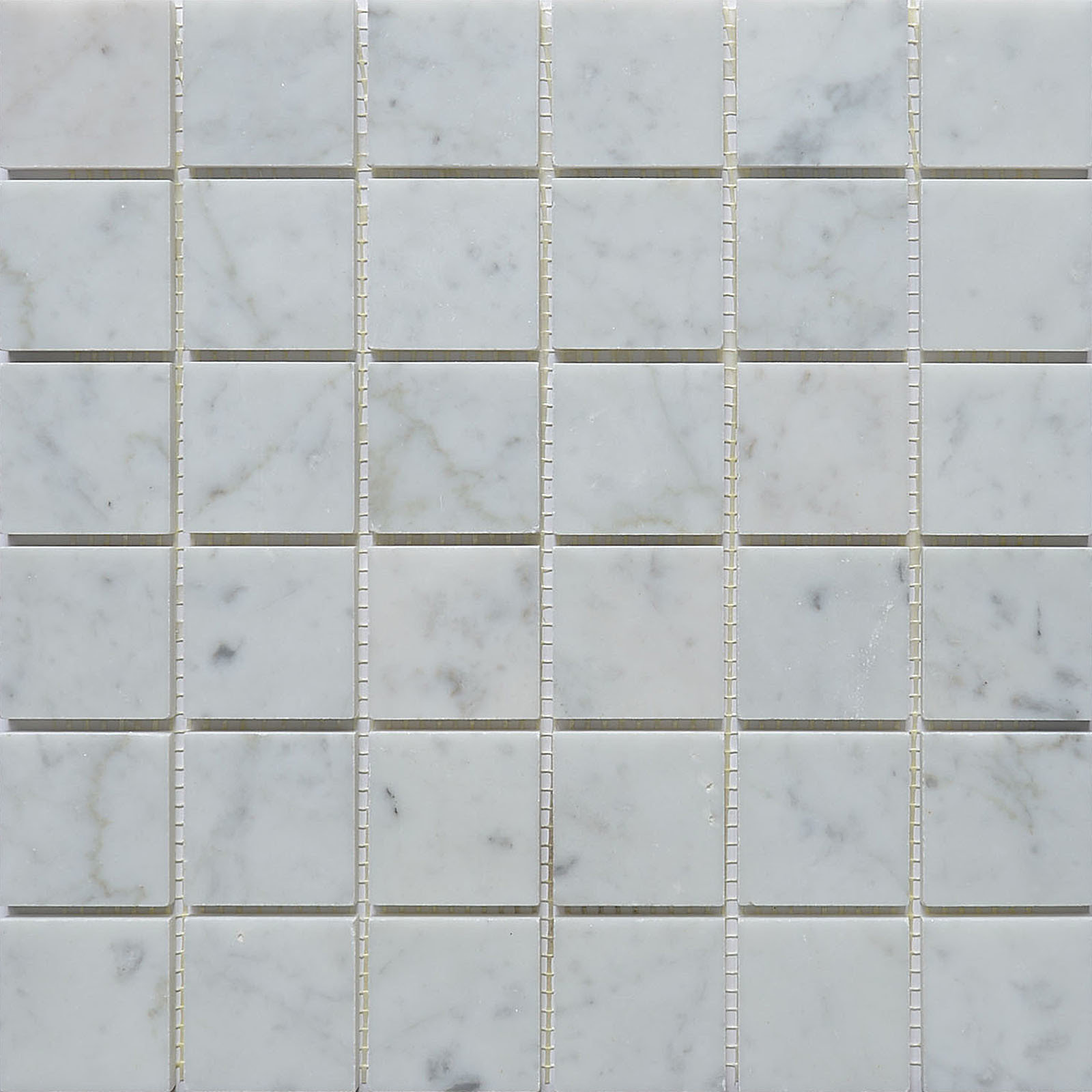 12"x12"Carrara White Marble Mosaic Tile, Square Polished, 12"x12 ...