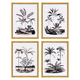 Exotic Terrain Framed Art, 4-Piece Set - Traditional - Prints And ...