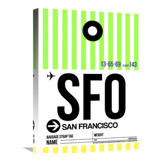 "SFO San Francisco Luggage Tag 3" Fine Art Print, 18" x 24" - Modern ...