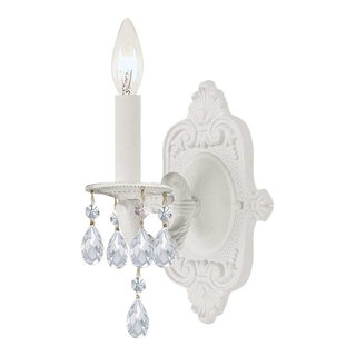 Sutton 1-Light Wall Sconce Clear Swarovski Strass Crystal - Victorian ...