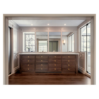 Custom Walnut Vanity - Transitional - Bathroom - Boston - by Cutting ...