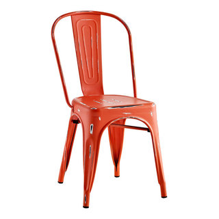 Modern Red Promenade Side Chair, 17"Lx20"Wx34"H - Industrial - Dining ...