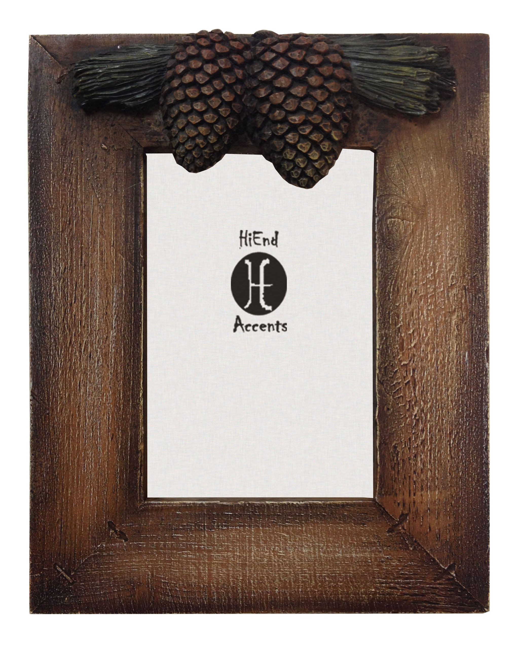 HiEnd Accents Pine Cone Frame, 8 x 10 - Rustic - Picture Frames - by ...