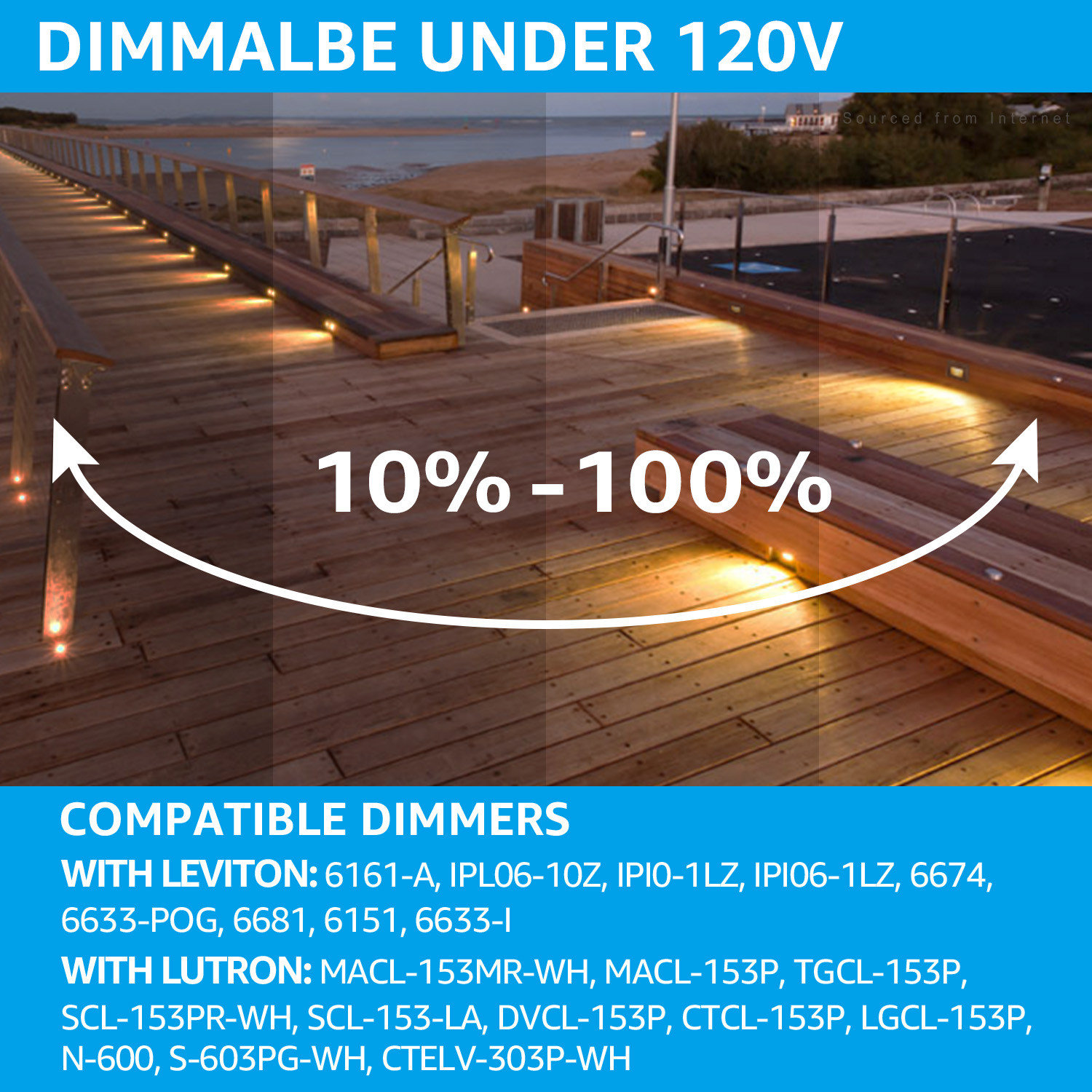 6 Pack 3CCT Dimmable 120-277V Step Light LED, 2700K/3000K/4000K ...