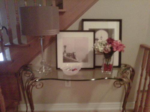 Accessorizing console table and side tables