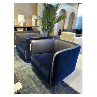 Dodi swivel chair by Natuzzi Italia - Traditional - Living Room ...