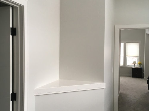 Triangular space in hallway