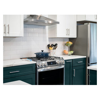 Two-Tone Transitional Kitchen Remodel Done with New Cabinets ...