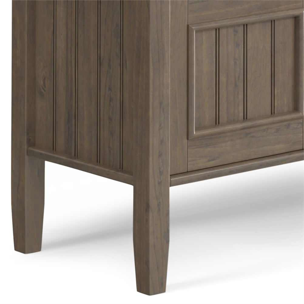 Lev SOLID WOOD 48 inch Wide Contemporary Console Table in Smoky Brown ...