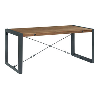 Picket House Micah Rectangular Dining Table, Walnut - Industrial - Dining Tables - by Picket ...