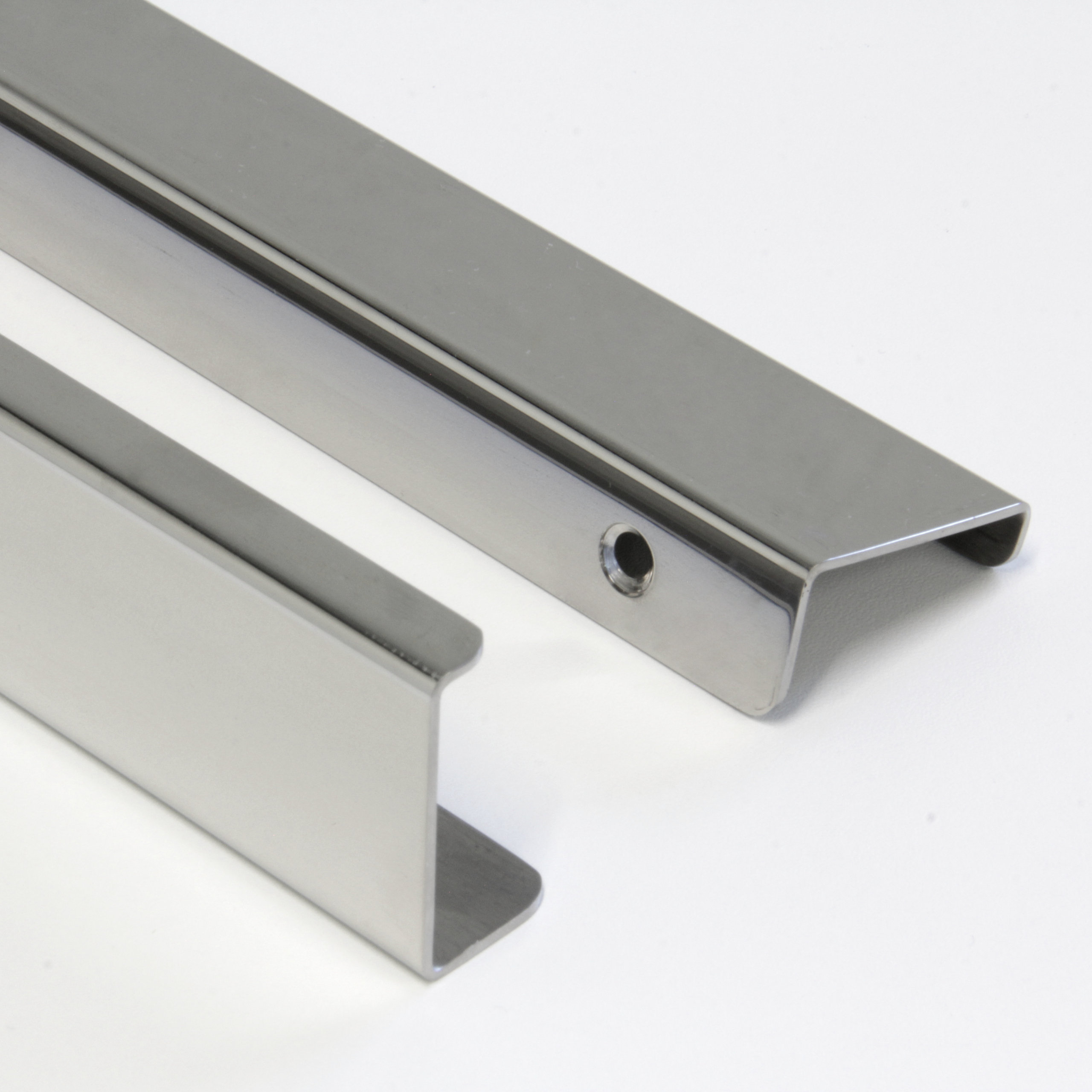 RCH Modern Stainless Steel Finger Edge Pull, Various Finishes (2 Pack ...