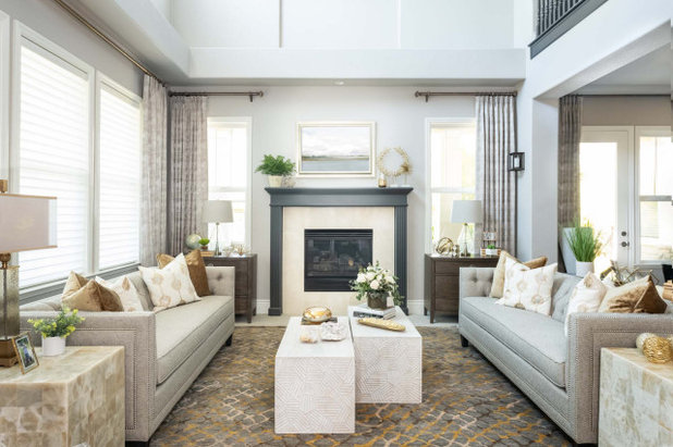 5 Stylish New Living Rooms Designed Around a Fireplace