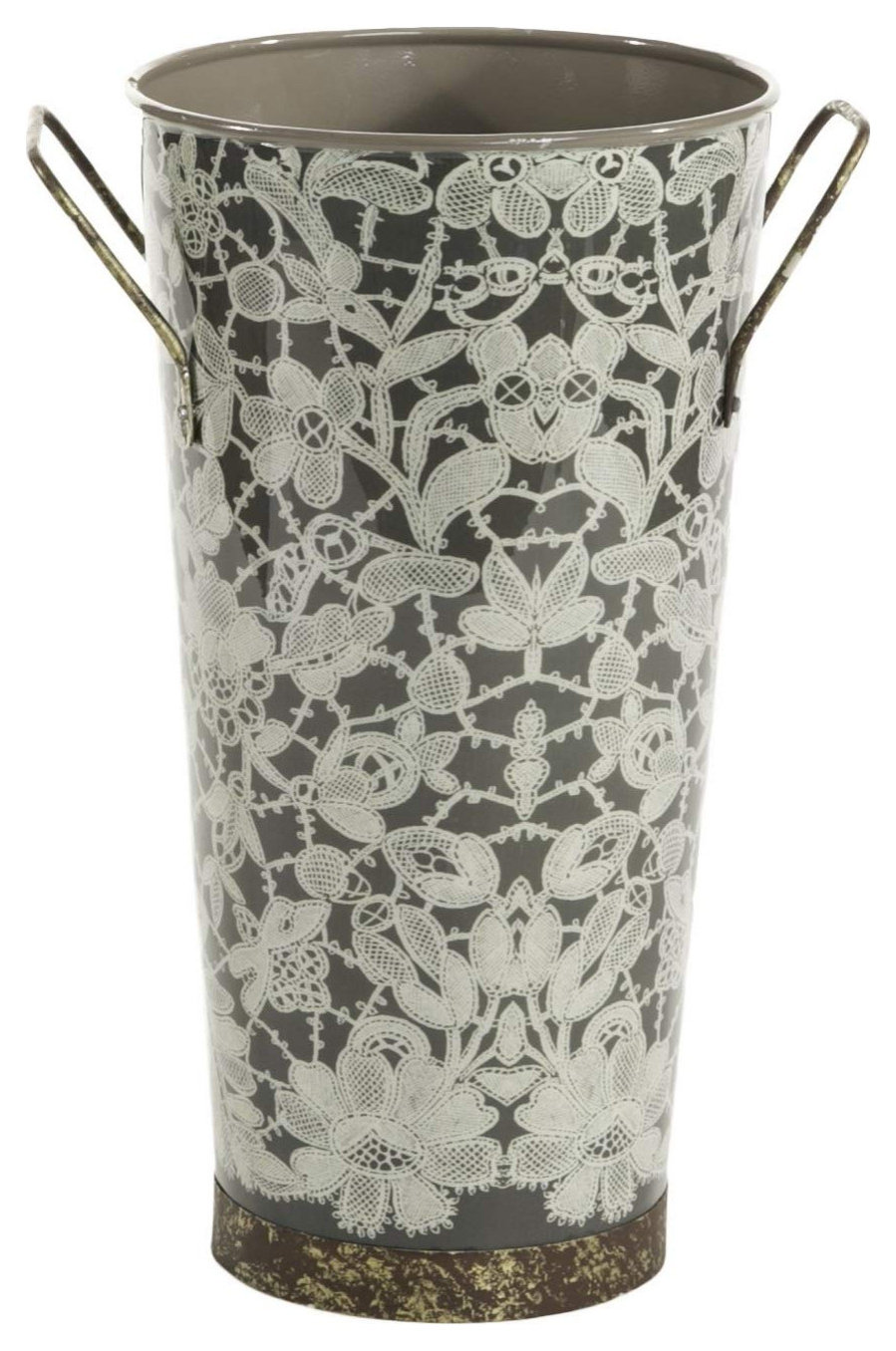 Heritage Lace Vintage Garden Medium 7" X 12" Florist Bucket, 7"W x 12"H ...