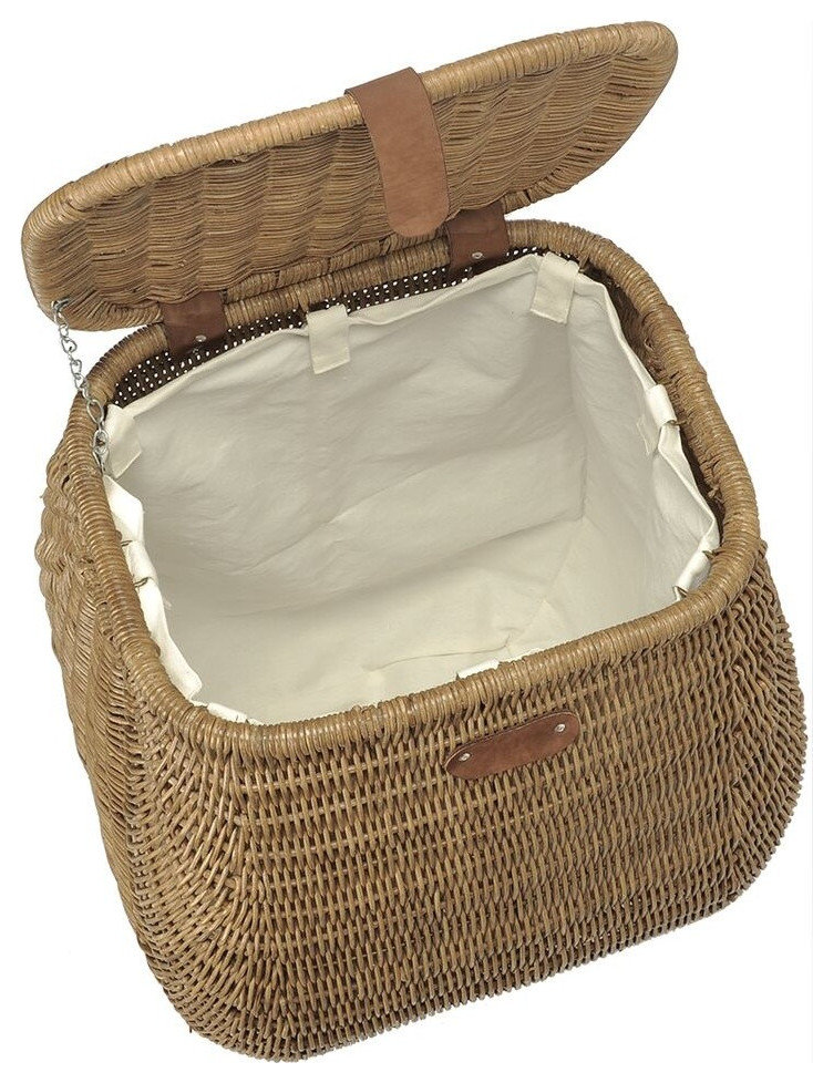 Wicker Hamper With Liner, 2 Load Capacity - Tropical - Hampers - by ...