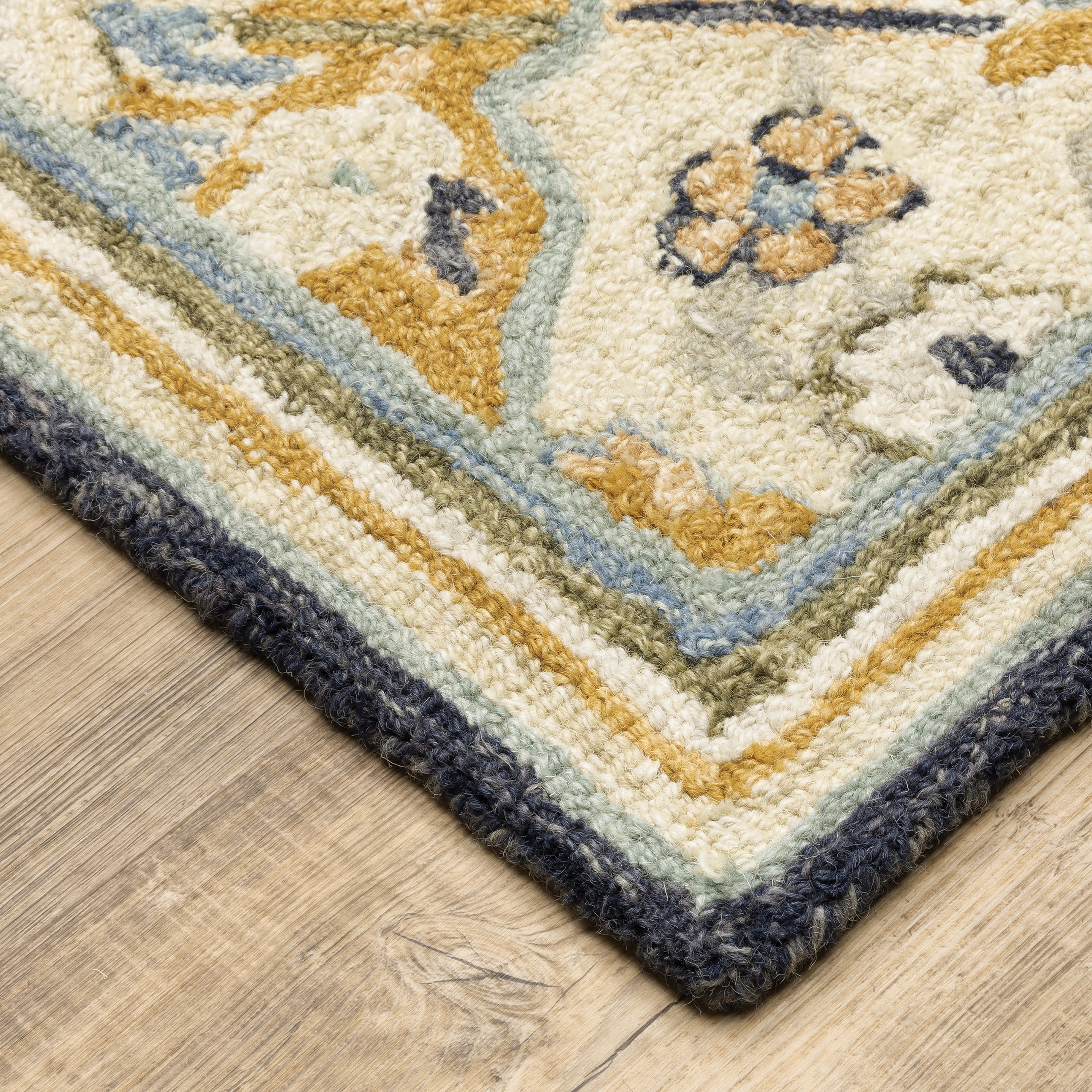Oriental Weavers Alfresco 28406 Blue/Gold Area Rug, 2'6"x8 ...