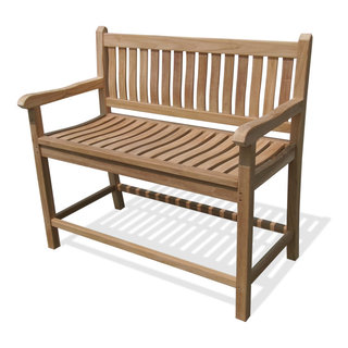 The Windsor 4' Counter Height 2-Seater Bench - Traditional - Outdoor ...