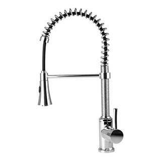 Residential Spring Coil Kitchen Faucet in Chrome - Contemporary ...