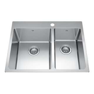 Franke Brookmore 27in x 21in Drop-In Double Bowl Stainless Steel ...