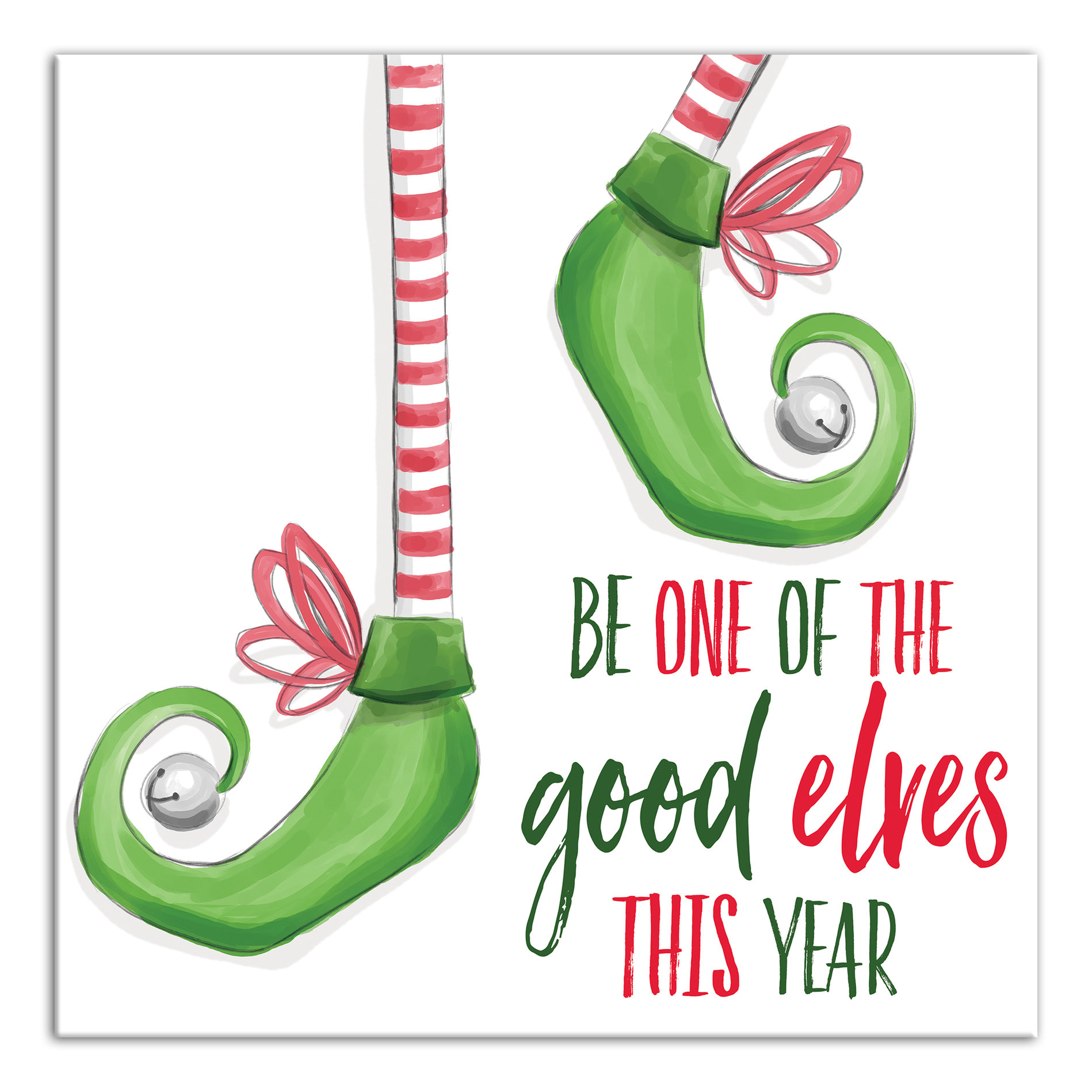 Be a Good Elf 16x16 Canvas Wall Art, 16x16 - Contemporary - Prints And ...