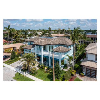 Coastal Custom Home Build | Boca Raton - Beach Style - Exterior - Miami ...