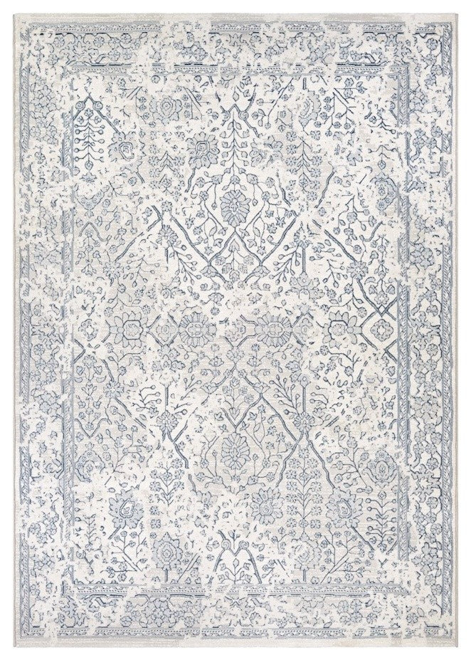 Couristan Marina Oyster and Blue Area Rug, 3'11"x5'6" - Contemporary ...