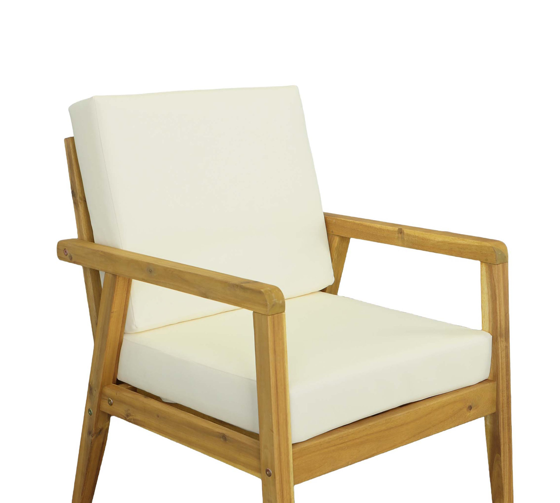 Cape Cod Outdoor 4 Piece Seating Set, Off-White/Natural - Transitional ...