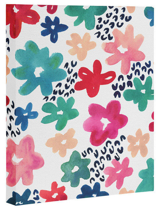 Deny Designs Kerri Satava Flower Pop Art Canvas, 16x20 - Contemporary ...