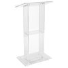 Oklahoma Sound® Clear Acrylic Lectern with Shelf - Scandinavian - Area ...