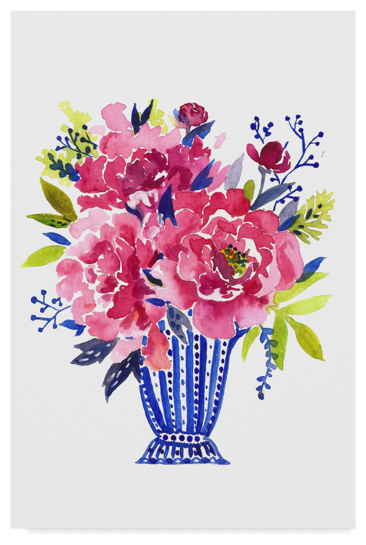 Irina Trzaskos Studio 'Flowers 2' Canvas Art, 19"x12" - Contemporary ...