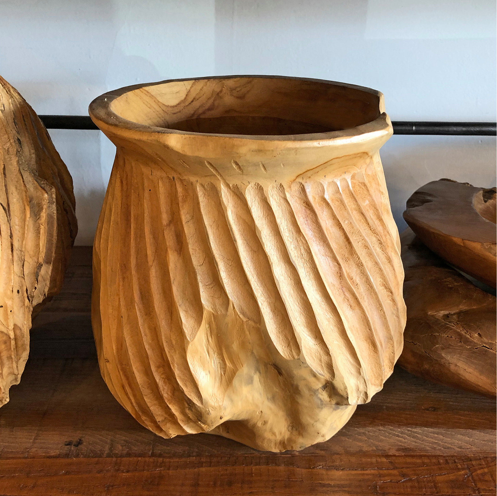 Striped Root Vase - Rustic - Vases - by Design Mix Furniture | Houzz