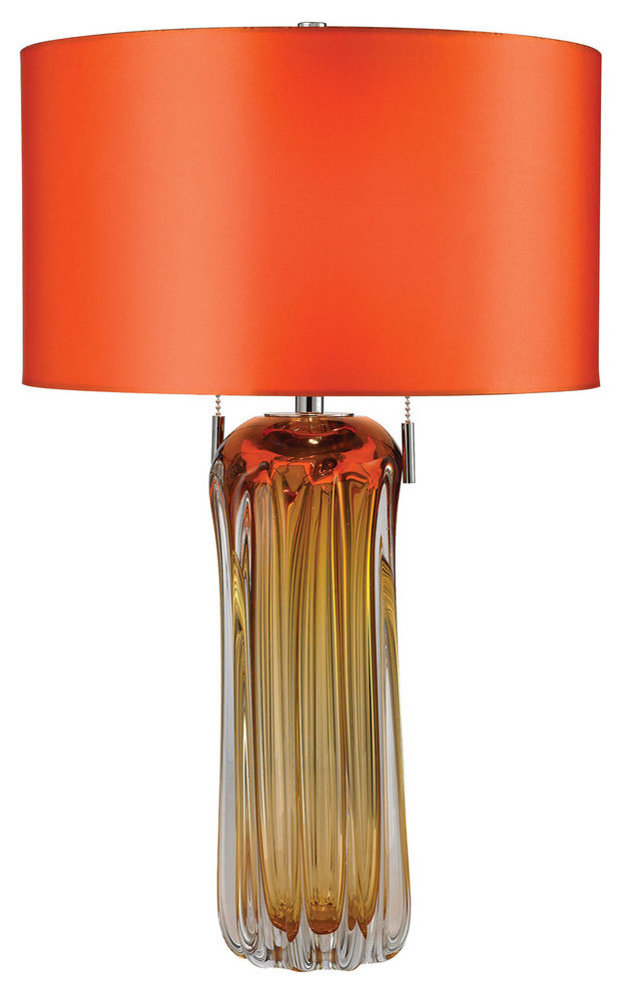 Free Blown Glass Table Lamp, Amber - Contemporary - Table Lamps - by ...