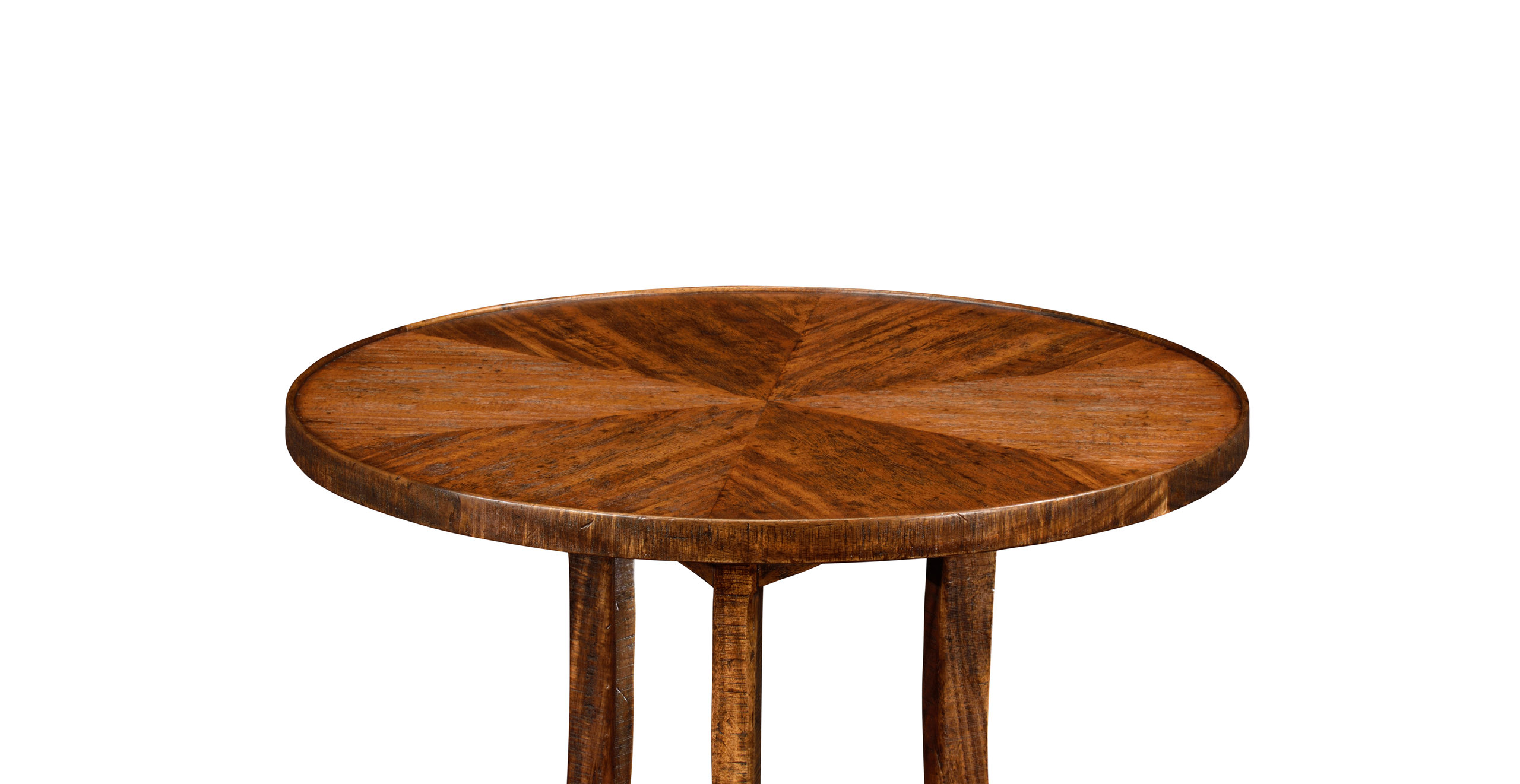 Walnut Country Style Round Lamp Table - Transitional - Side Tables And ...
