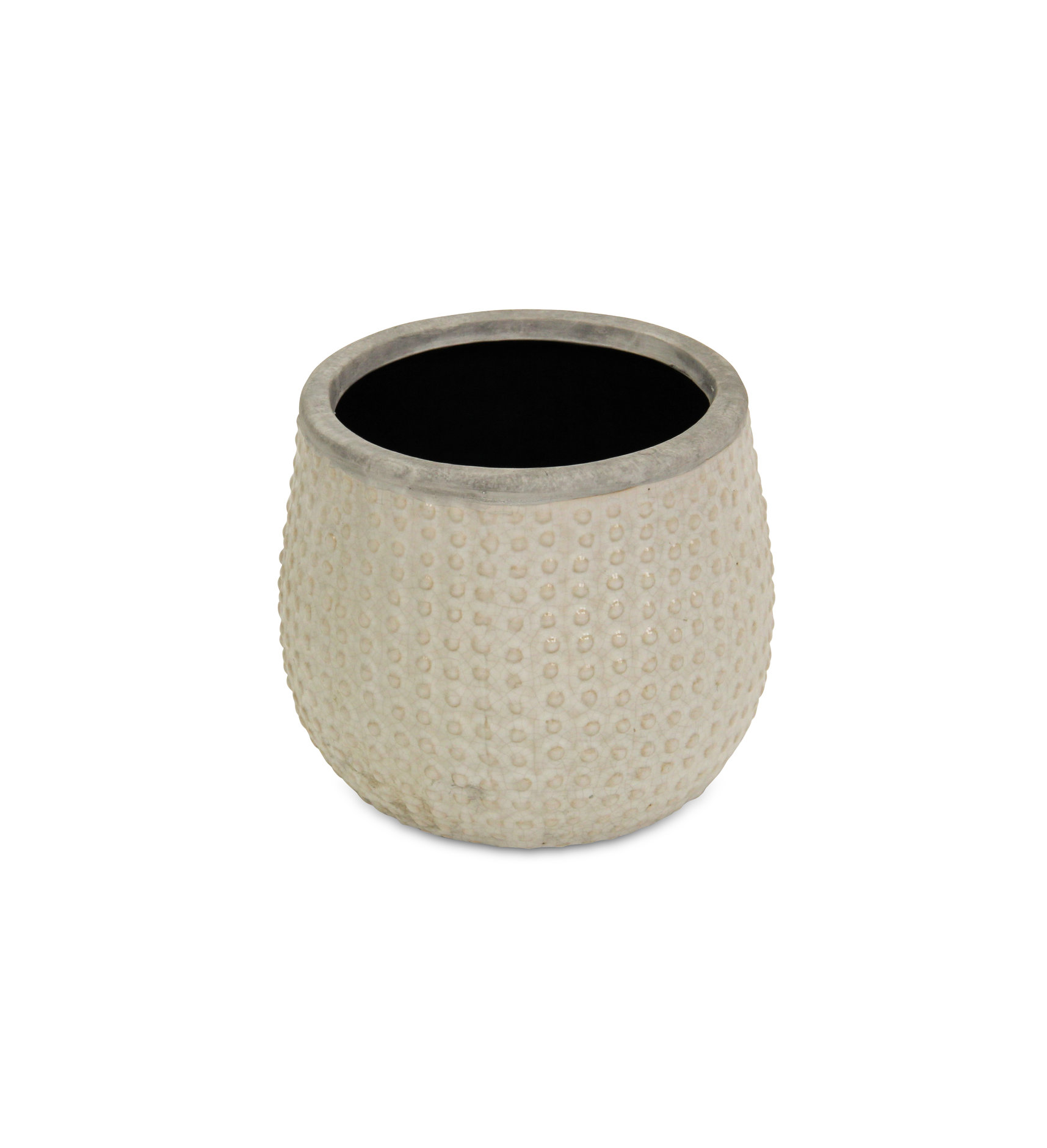 Beige Ceramic Pot - Large & Curved - Farmhouse - Outdoor Pots And ...