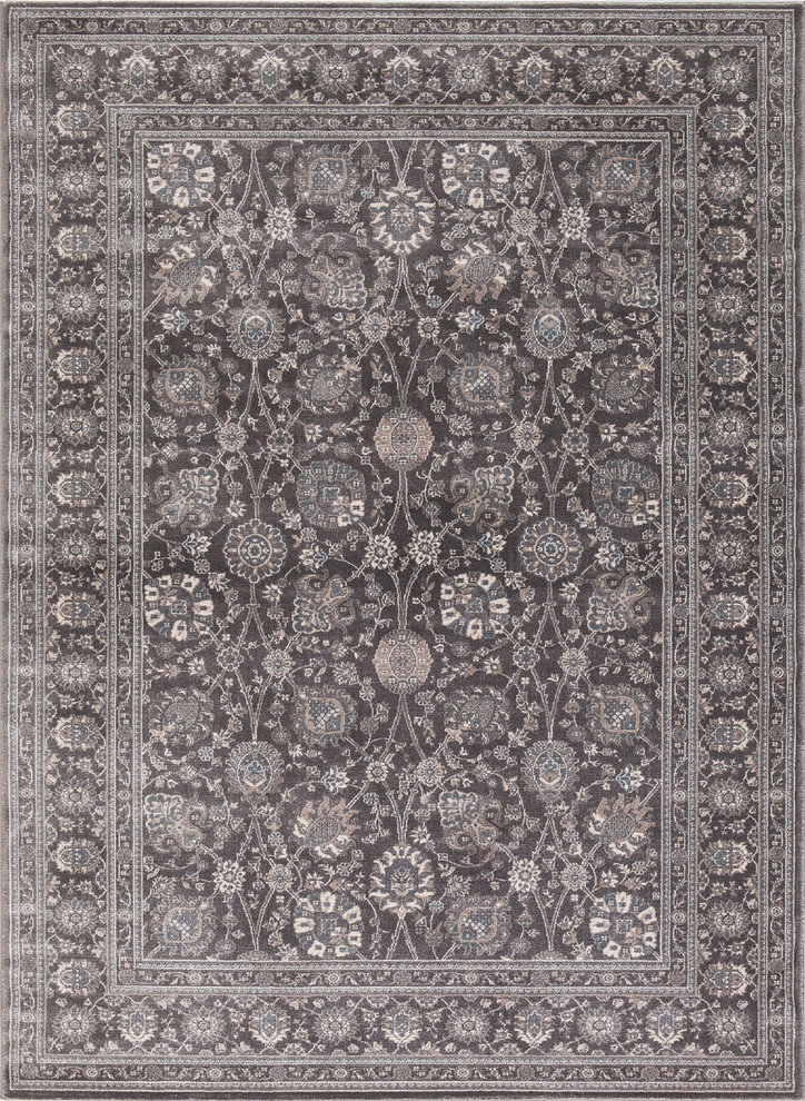 Concord Global Kashan Kashan Rug Rug, 5'3"x7'3" - Traditional - Area ...