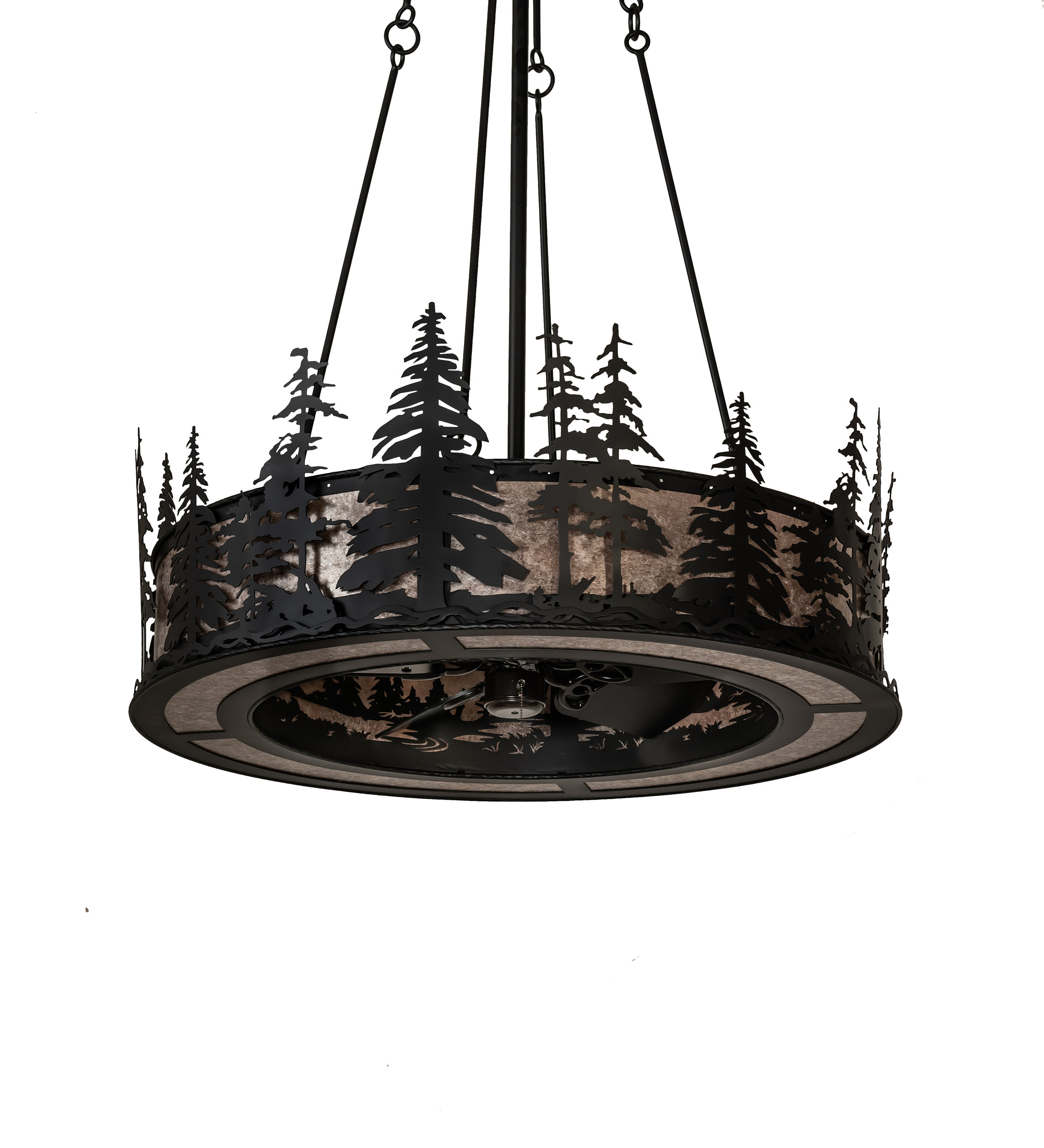 45" Wide Tall Pines Chandel-Air - Rustic - Chandeliers - by Meyda ...