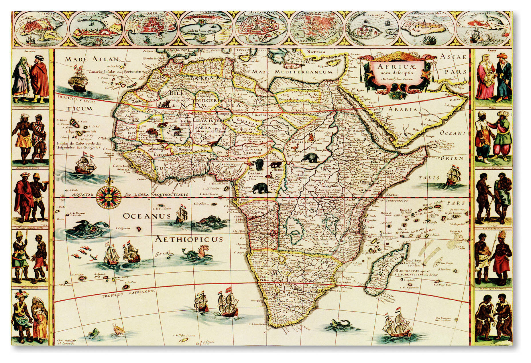 Lantern Press 'Map 19' Canvas Art, 30"x 47" - Traditional - Prints And ...