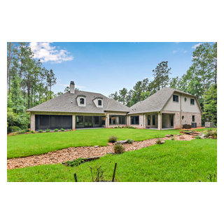 Stucco and Reclaimed Brick Modern French Country - French Country ...