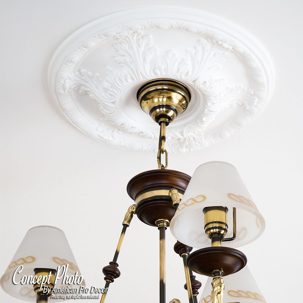 Floral Oval Ceiling Medallion - Traditional - Ceiling Medallions - by ...