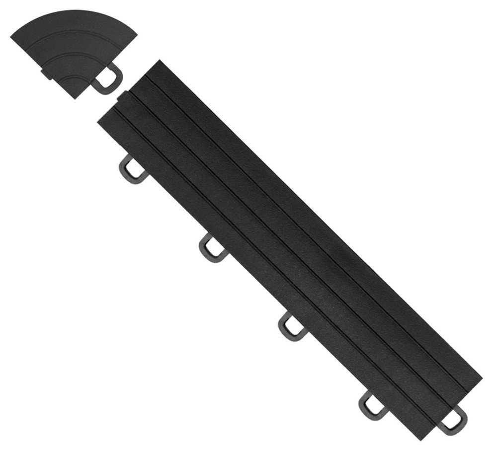 BlockTile Interlocking Ramp Edges, Sample, Black, With Loops, Sample ...