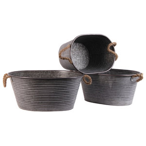 Natural 2-Piece Terra-Cotta Fallen Pot Set - Contemporary - Outdoor ...
