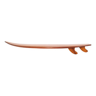 Half-Surfboard Shelf handmade wooden boat - Beach Style - Display And ...