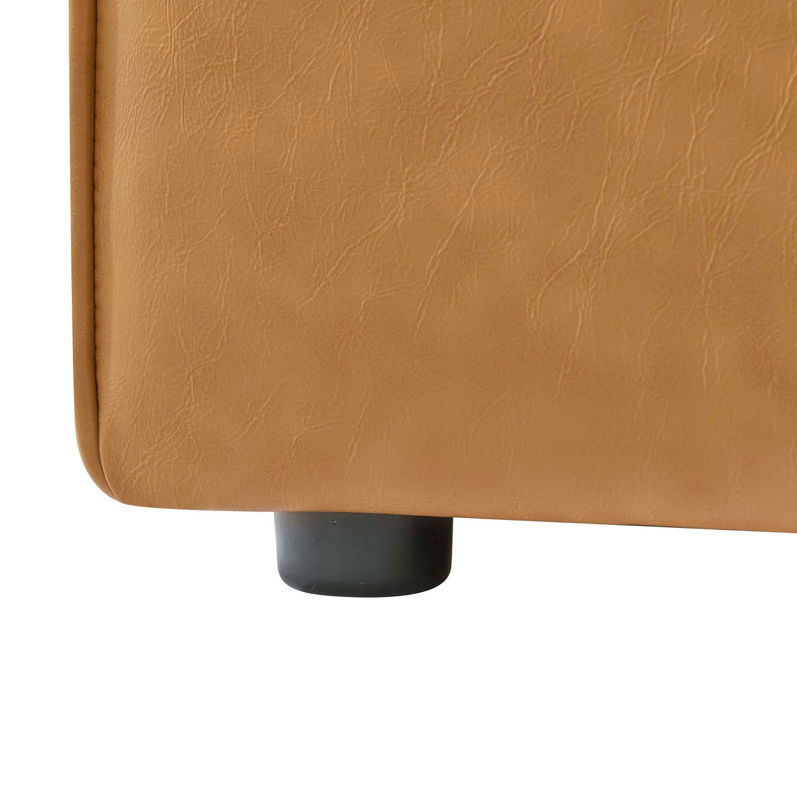 Sofa Middle Chair, Faux Vegan Leather, Gray, Modern, Lounge Hospitality ...