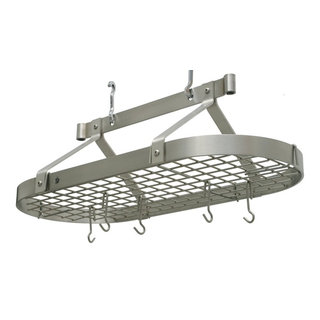 Premier 3 foot Oval Pot Rack W, Grid - Transitional - Pot Racks And ...
