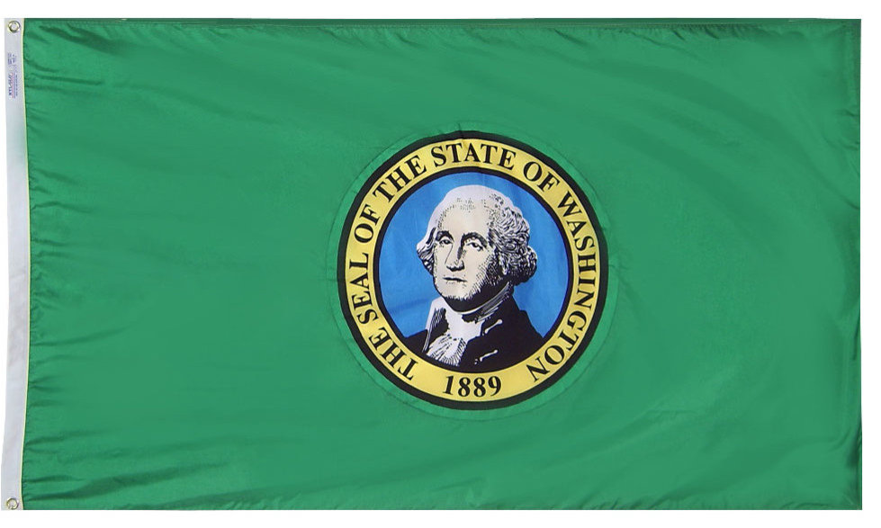 Washington, 5'x8' Nylon Flag, Double-Sided - Traditional - Flags And ...