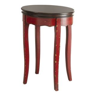 Molly Vintage Side Table, Red - Farmhouse - Side Tables And End Tables ...