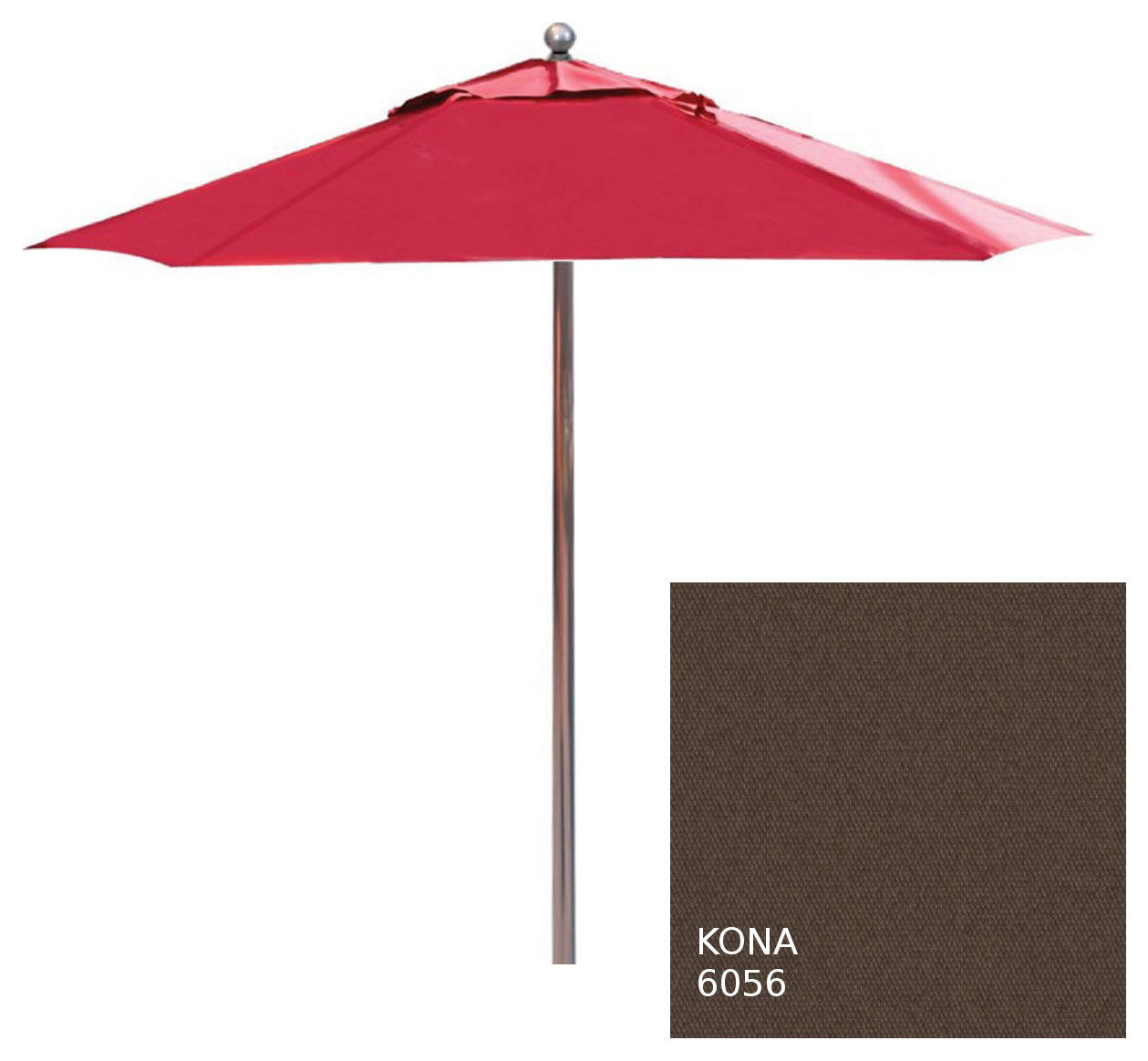 South Beach 6 Rib .750 11' Hexagon Market Umbrella, Kona - Contemporary ...